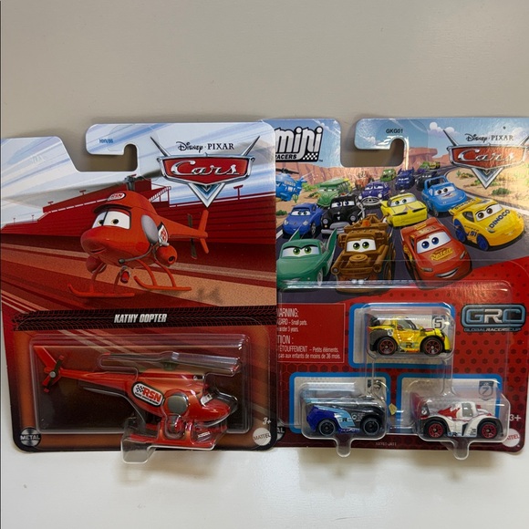 Pixar | Toys | Disney Pixar Cars Mini Racers With Red Helicopter | Poshmark